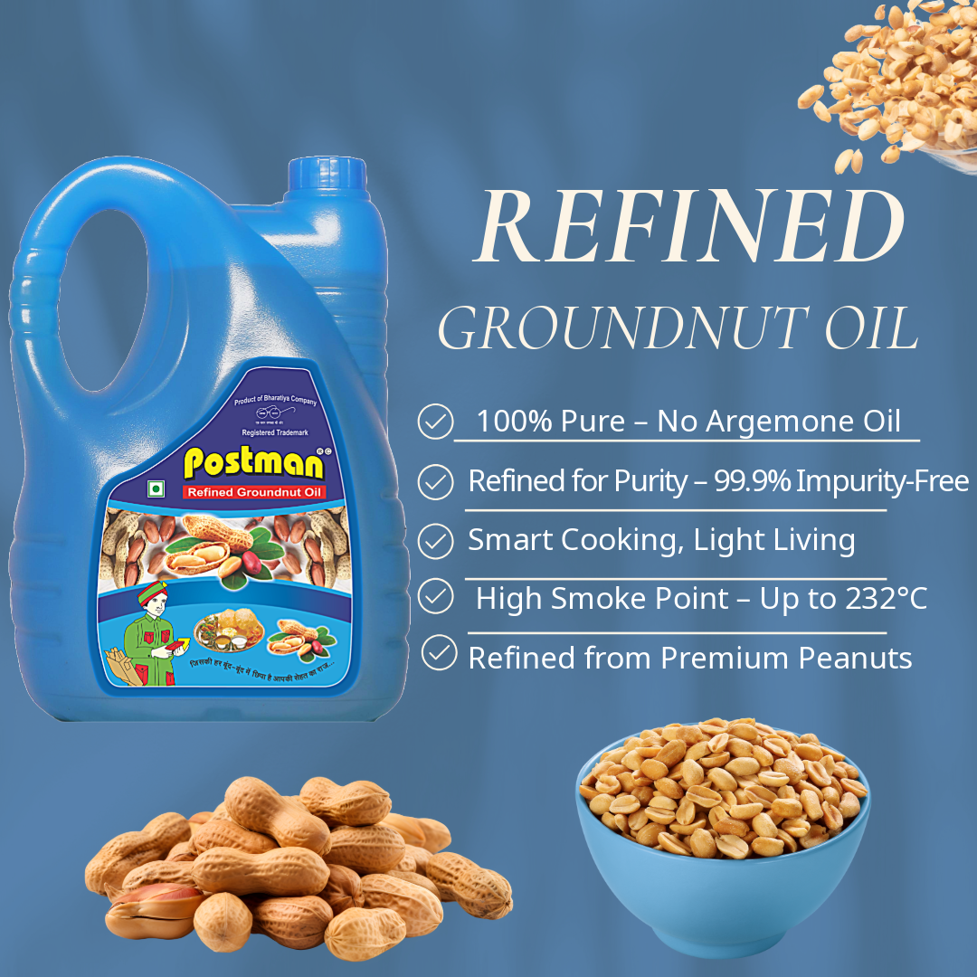 Postman Refined Groundnut Oil - Perfect for All Cooking