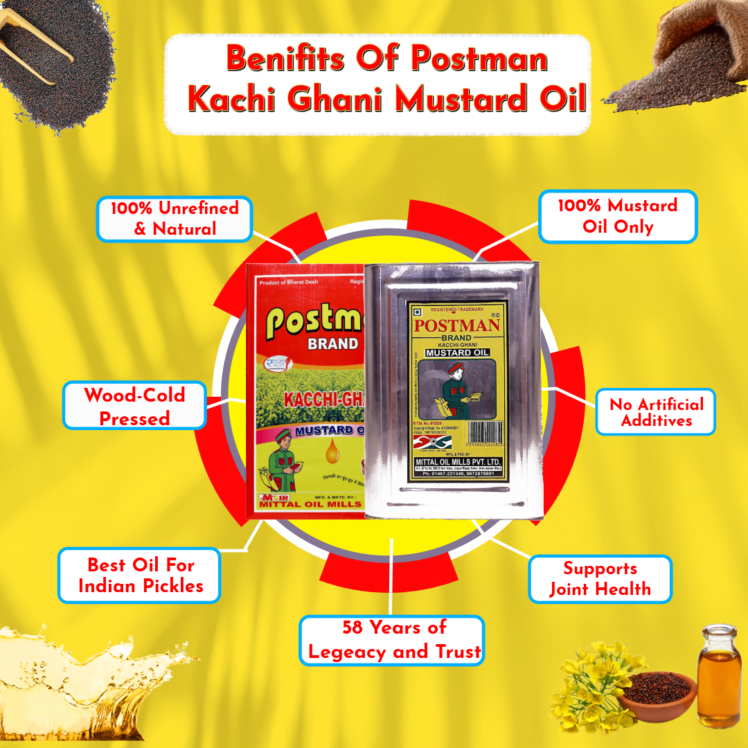 Postman Kachi Ghani Mustard Oil - Premium Quality Standards